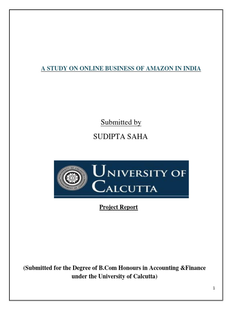 SUDIPTA SAHA - COMA-55 Final | PDF | E Commerce | Business