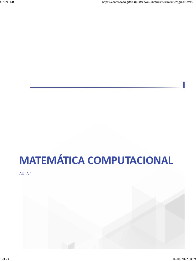 Matematica Computacional | PDF | Decimal | Pi