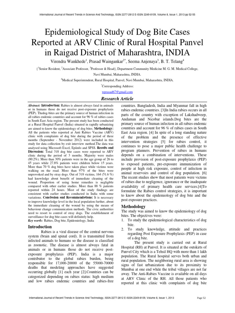 Paper Published | PDF | Rabies | Health Sciences