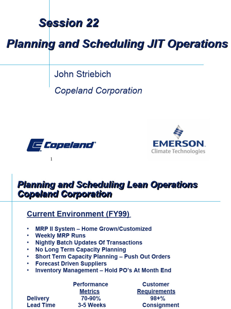 Planning and Scheduling JIT Operations | PDF | Lean Manufacturing | Inventory