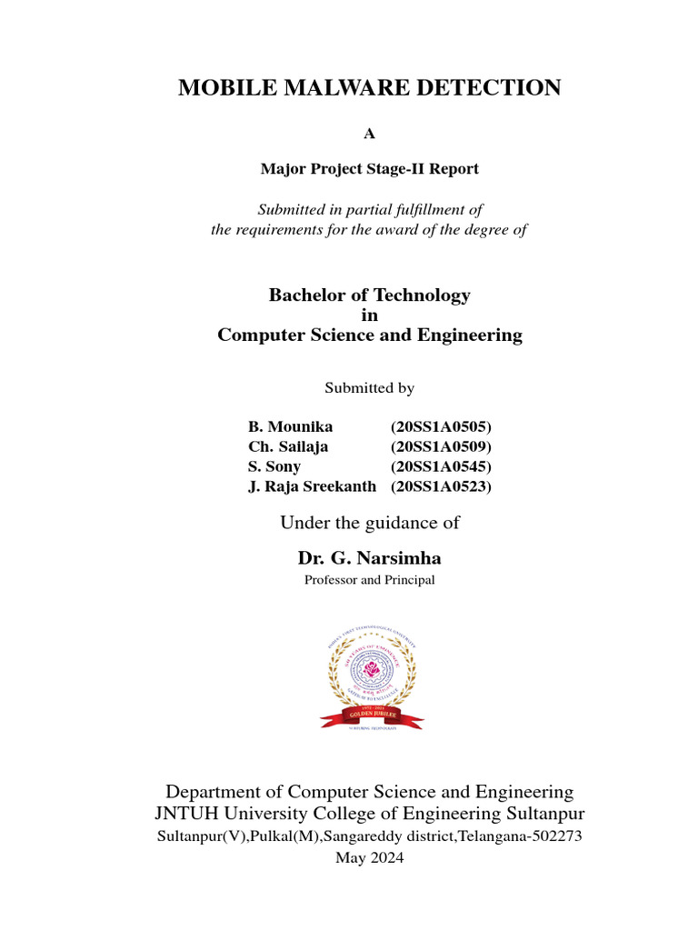 Major Report | PDF | Malware | Android (Operating System)