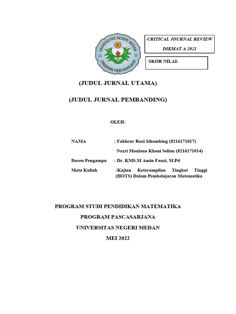Contoh CJR | PDF | Karier & Perkembangan