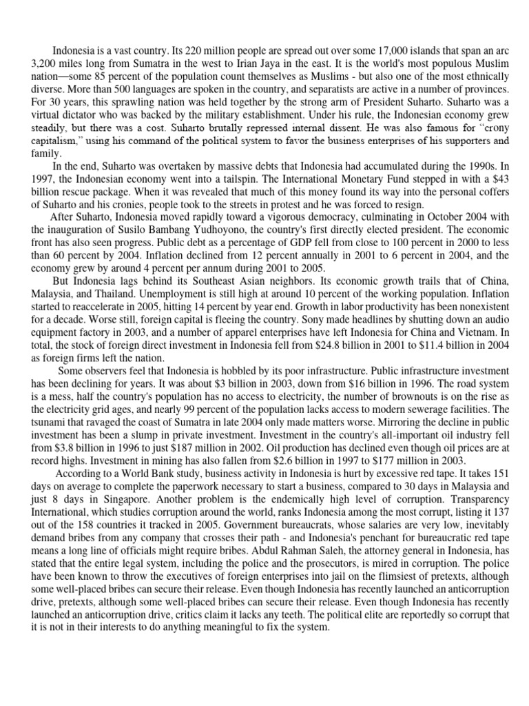 3 Case Study Indonesia | PDF | Indonesia | Economies