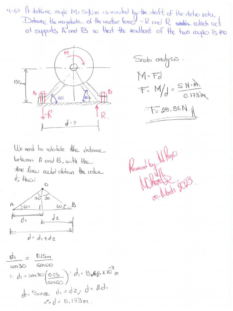 Hibbeler - Engineering Mechanics Statics - Chapter - 4 - P4.67 | PDF