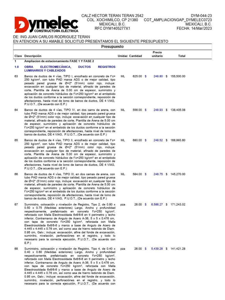 Dym-044-23 Gap Aeropuerto Mexicali | PDF | Hormigón | Materiales de ...
