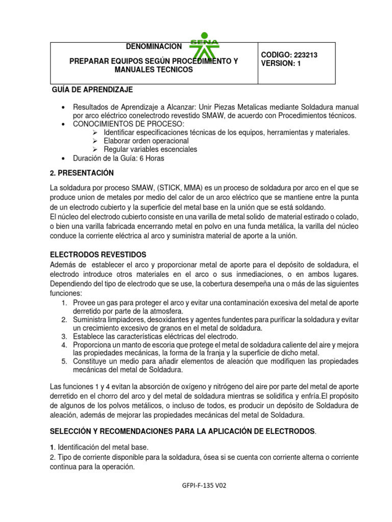Guia 1 Smaw (1) Julian Camacho 2925026 | PDF | Soldadura | Construcción