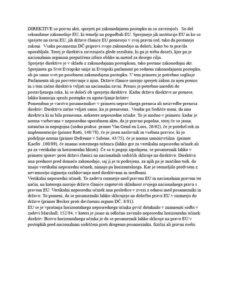 DIREKTIVE So Pravni Akti | PDF
