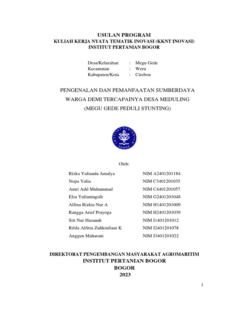 Proposal KKNT 2023 - Megu Gede-Signed | PDF