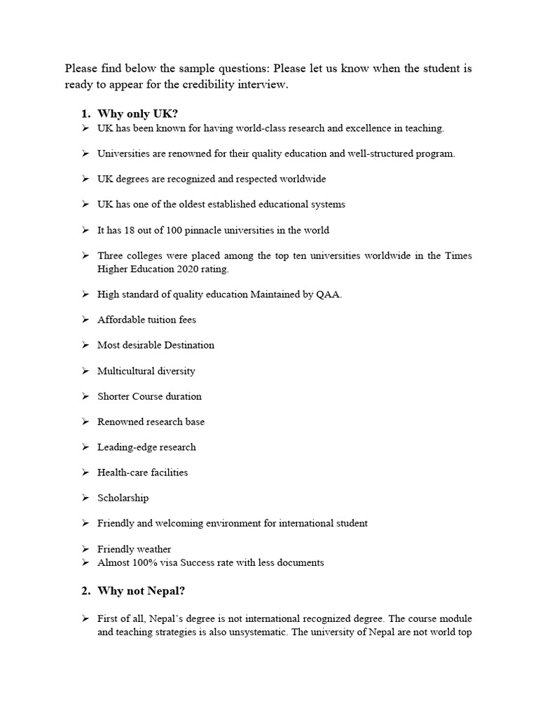 De Montfort University Interview preparation Questions answer | PDF | University
