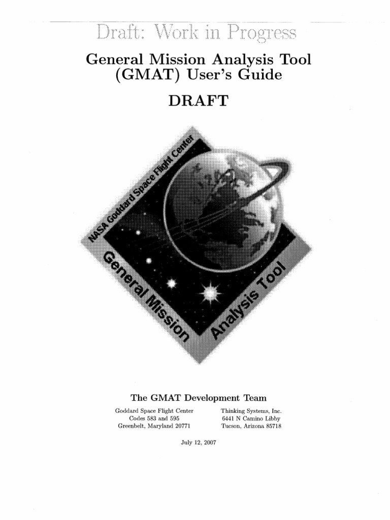 Gmat User Guide | Download Free PDF | Force | Orbit