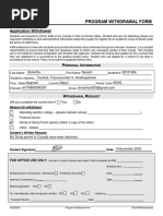 Seneca College Withdrawal Form | PDF | Privacy