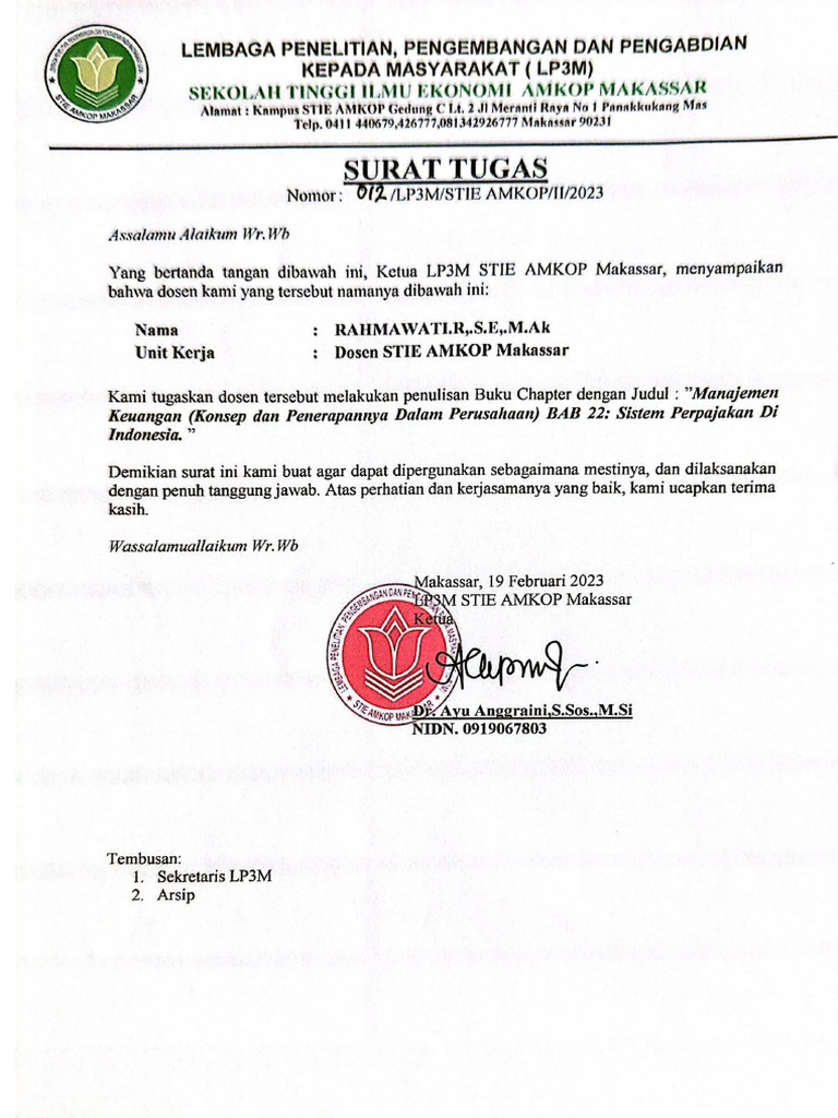 ST Jurnal Manajemen Book Chapter | PDF