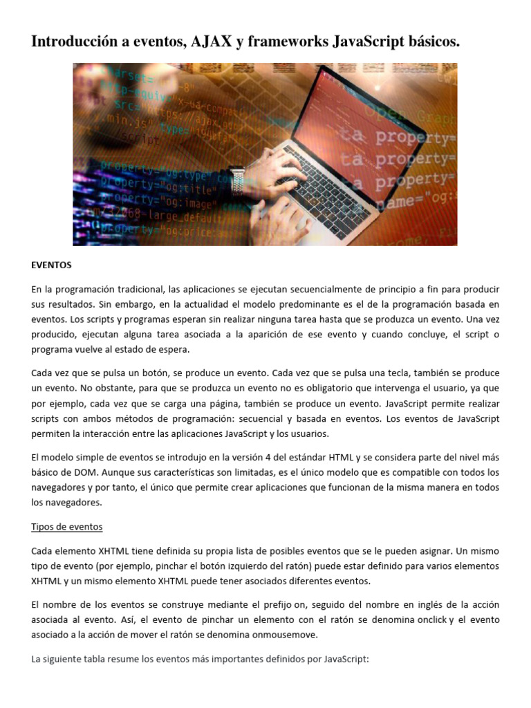 Introducción A Eventos | PDF | Script Java | Ciencias de la Computación