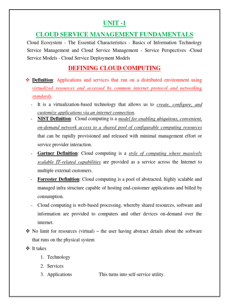 Cc Notes Pdf Cloud Computing Software As A Service 4582