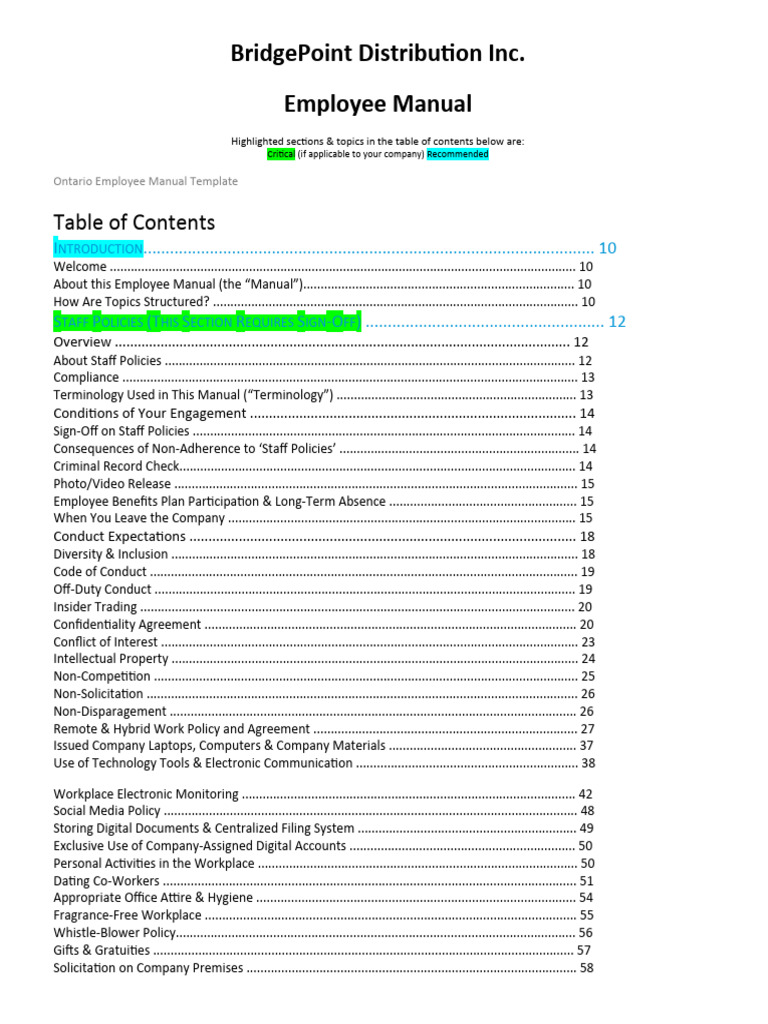 B. Employee Manual | PDF | Employment | Accessibility