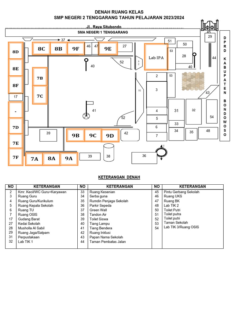 Denah Kelas 2023-2024 | PDF
