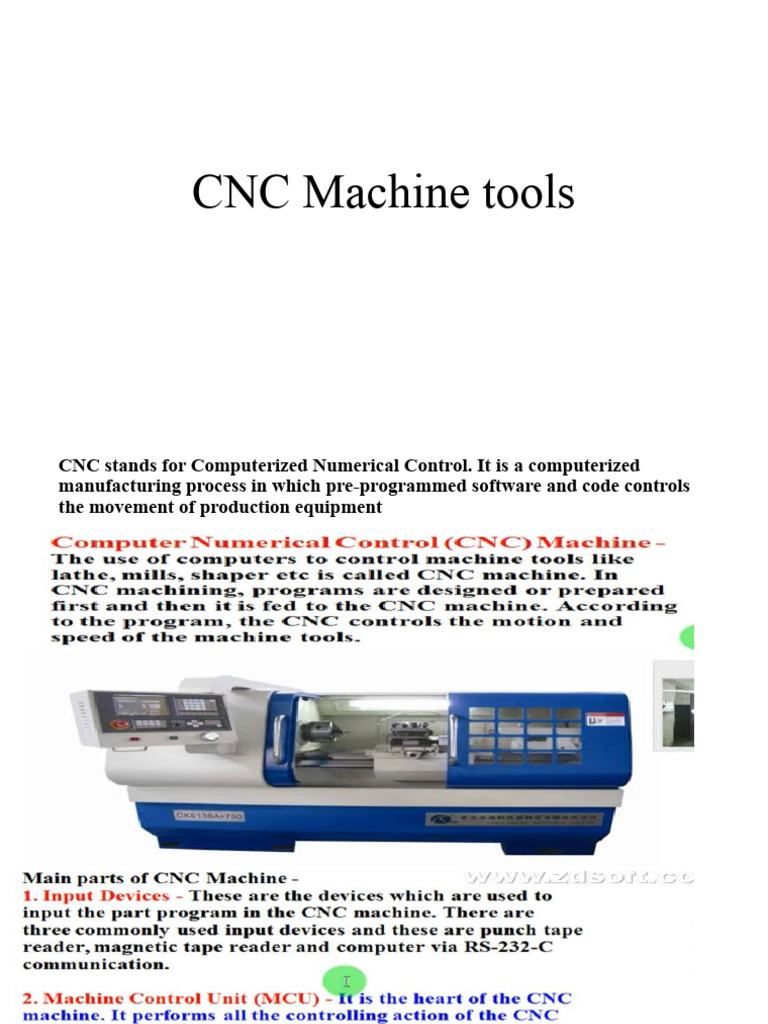 CNC Machine Tools | Download Free PDF | Machining | Numerical Control