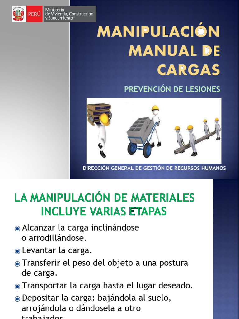MANIPULACIÓN MANUAL DE CARGAS-MVCS | PDF | La columna vertebral