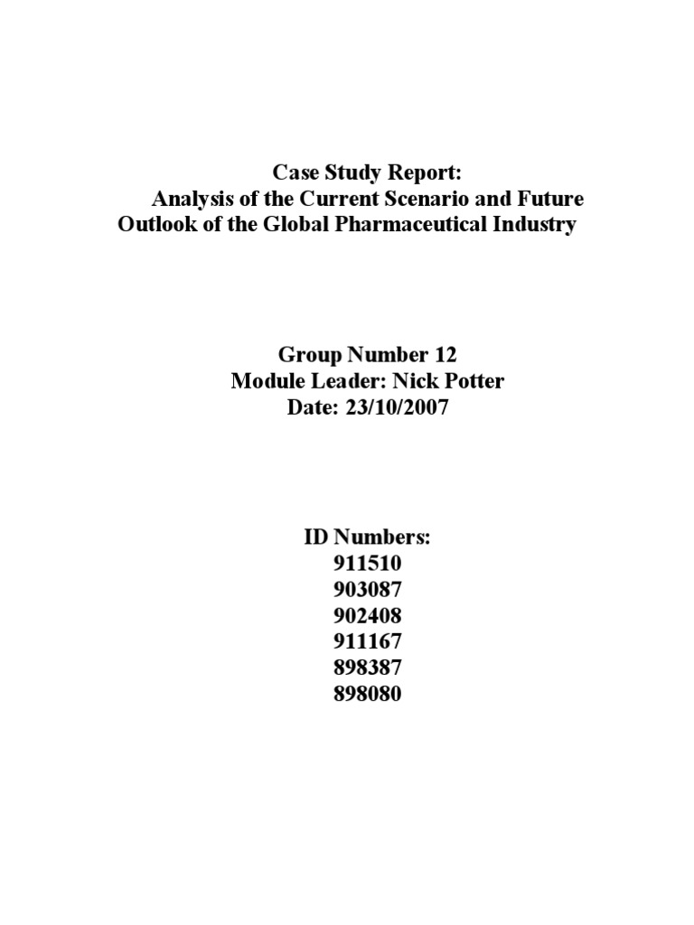 Pharma Case Study Group 12 - Final | PDF | Pharmaceutical Drug ...