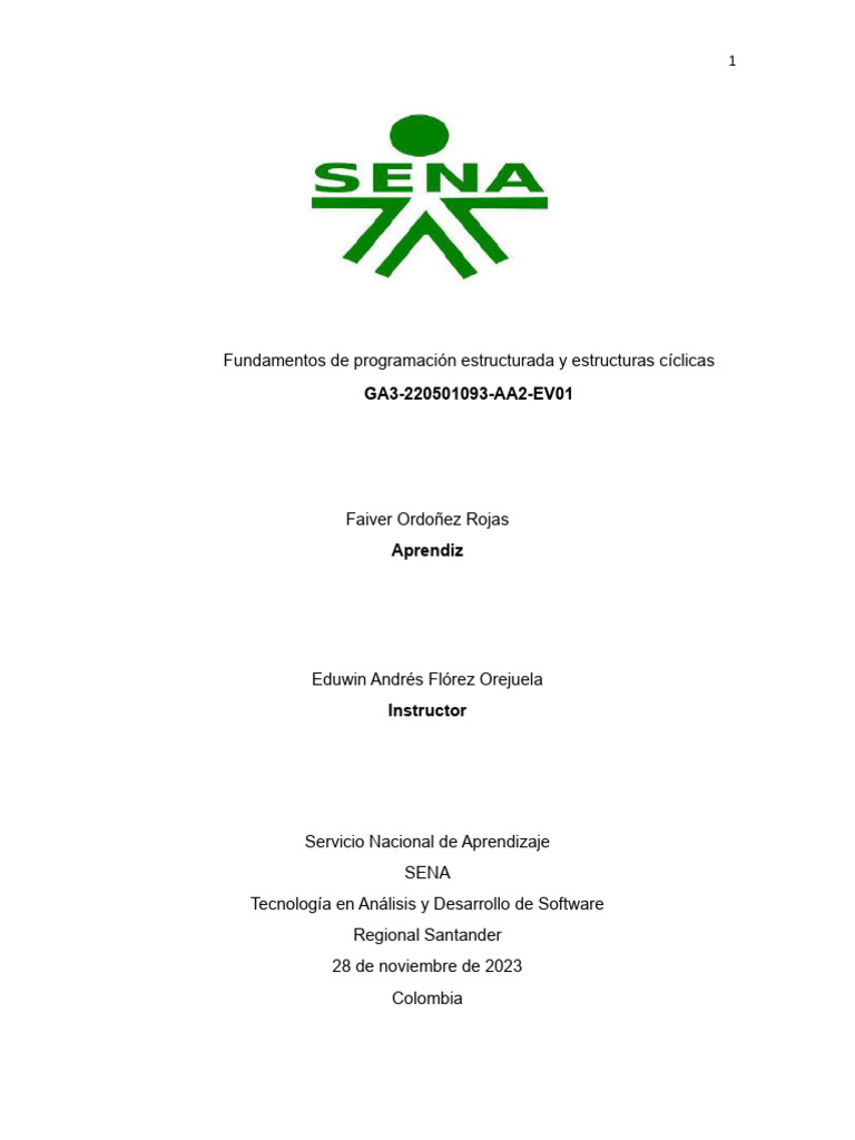 Fundamentos De Programación Estructurada Y Estructuras Cíclicas Descargar Gratis Pdf