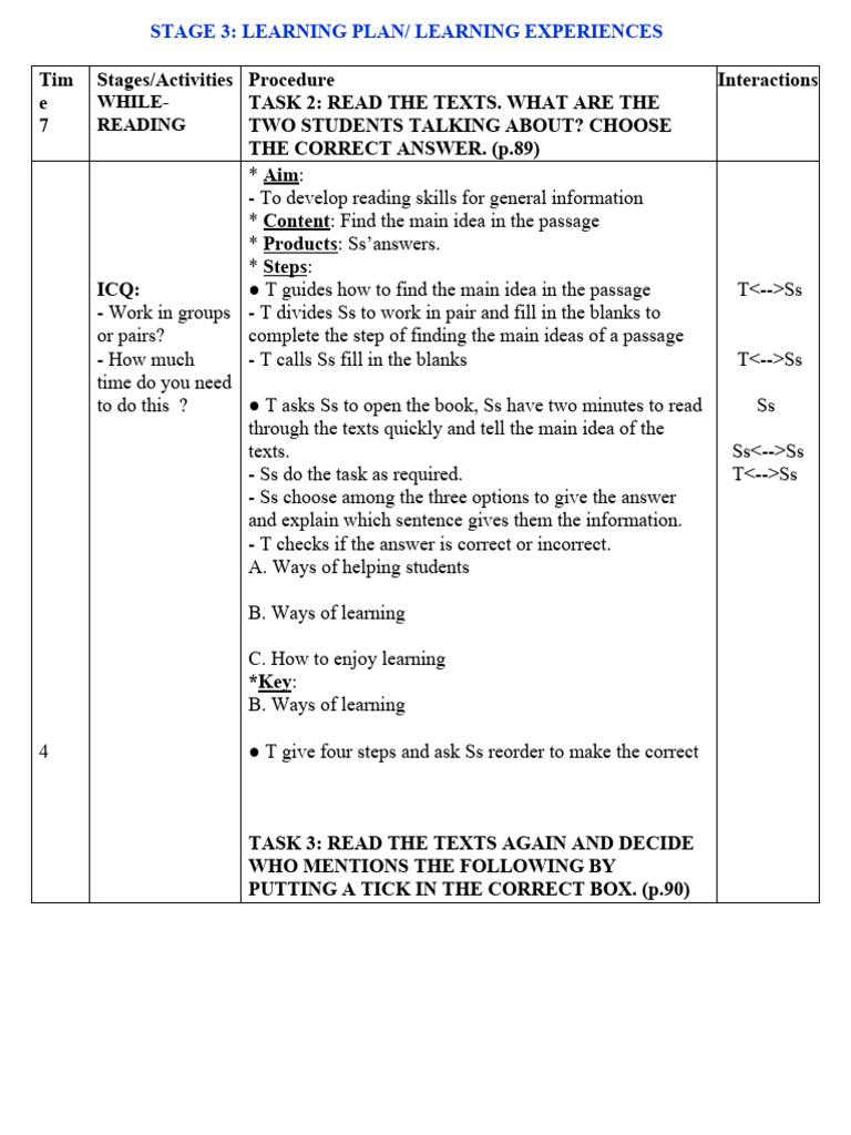 KTGD2 While Reading U8 | PDF | Communication | Behavior Modification