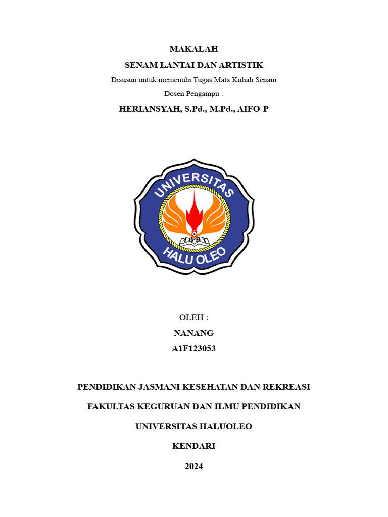 Makalah - Senam - Lantai - Dan - Senam - Artistik (Nanang) | PDF