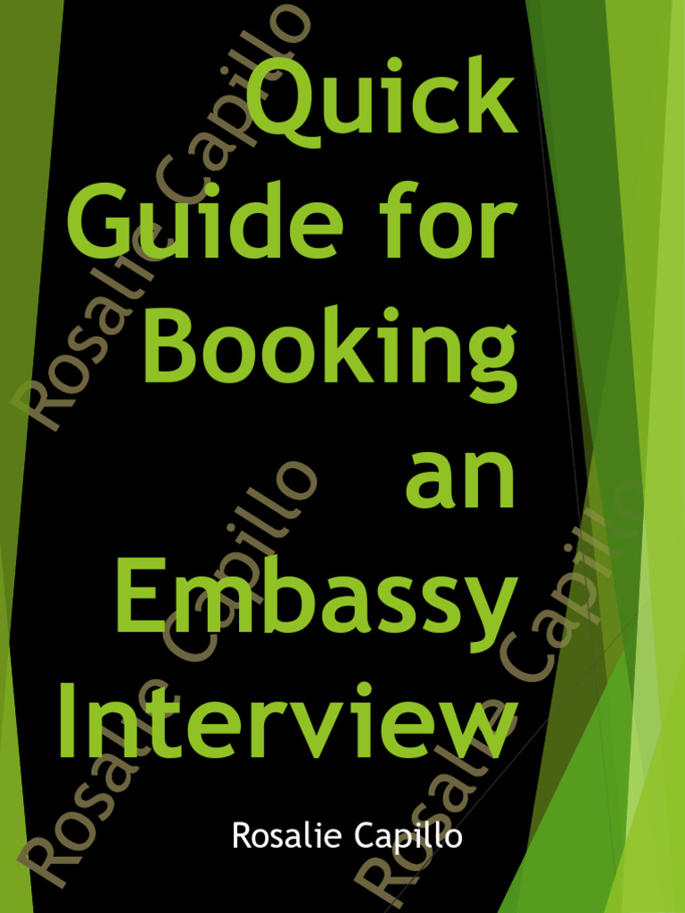 Embassy Interview Booking Guide | PDF | Travel Visa