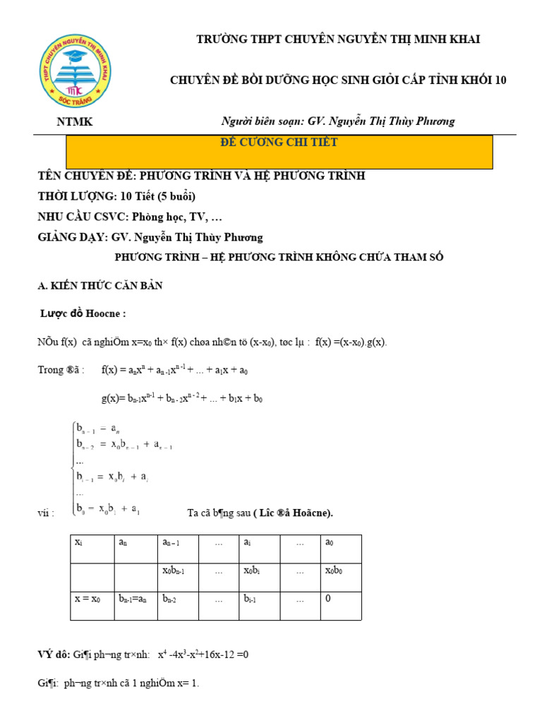 Nộp chuyên đề pt- hpt- Phương | PDF