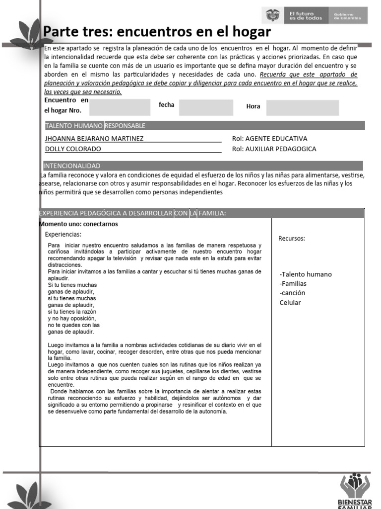 Planeación de Encuentros en el Hogar | PDF