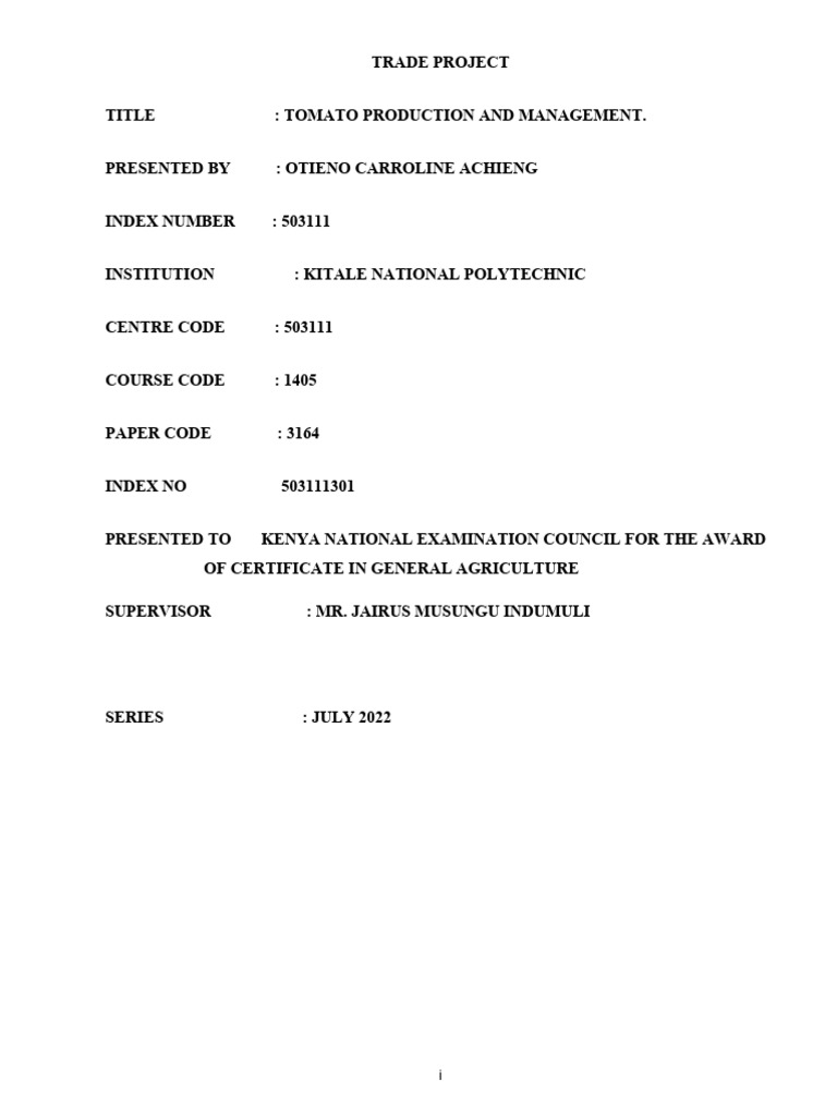 Trade Project | PDF | Agriculture | Tillage