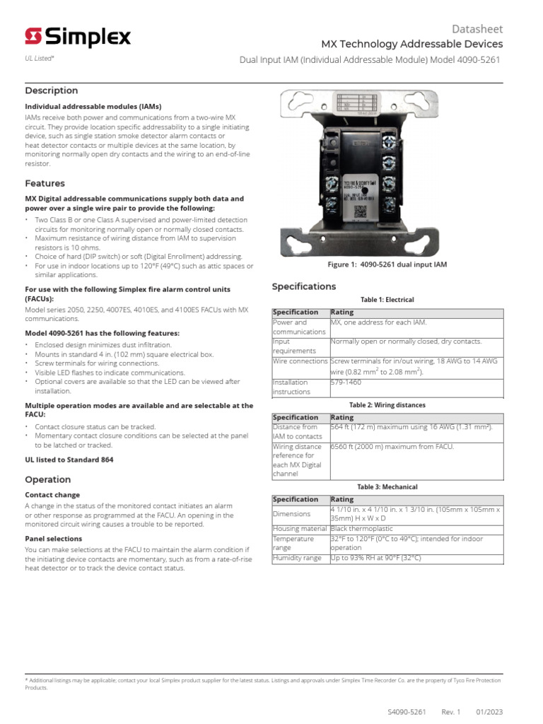 Description: Dual Input IAM (Individual Addressable Module) Model 4090 ...