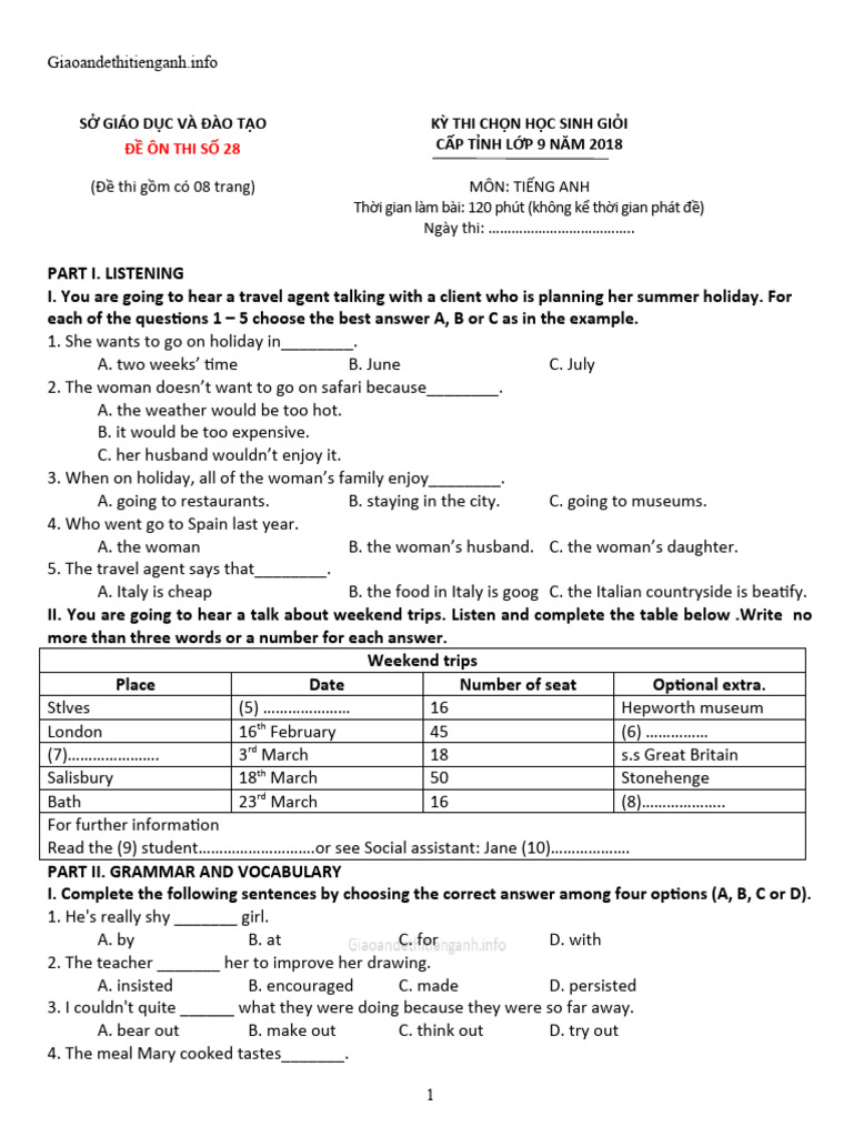 Đề Số 28-HSG Anh 9 | PDF | Influenza | Plants