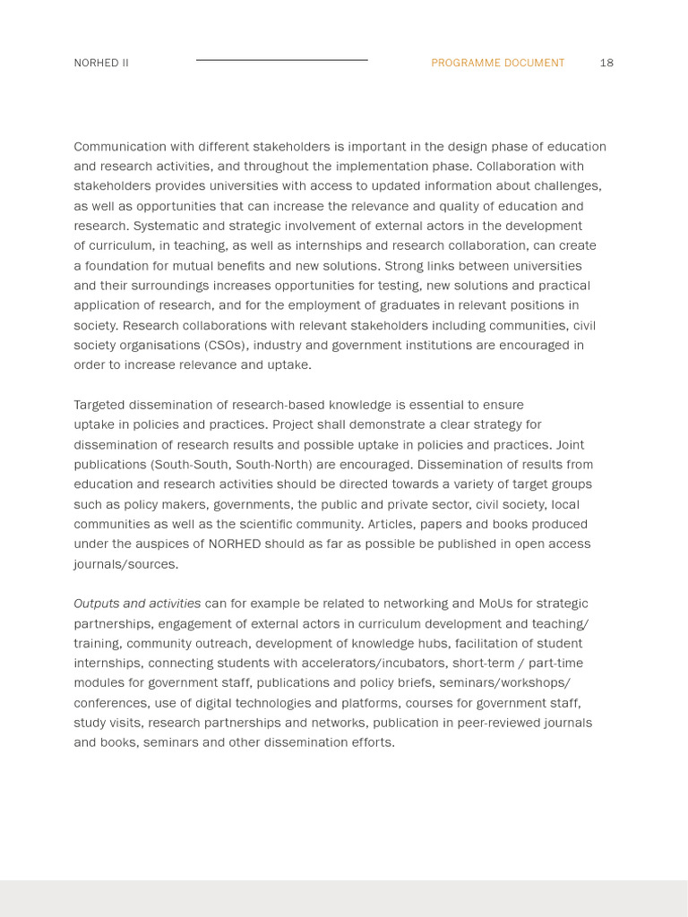 Norhed II Programme Document Pages 5 | PDF | Risk | Risk Management