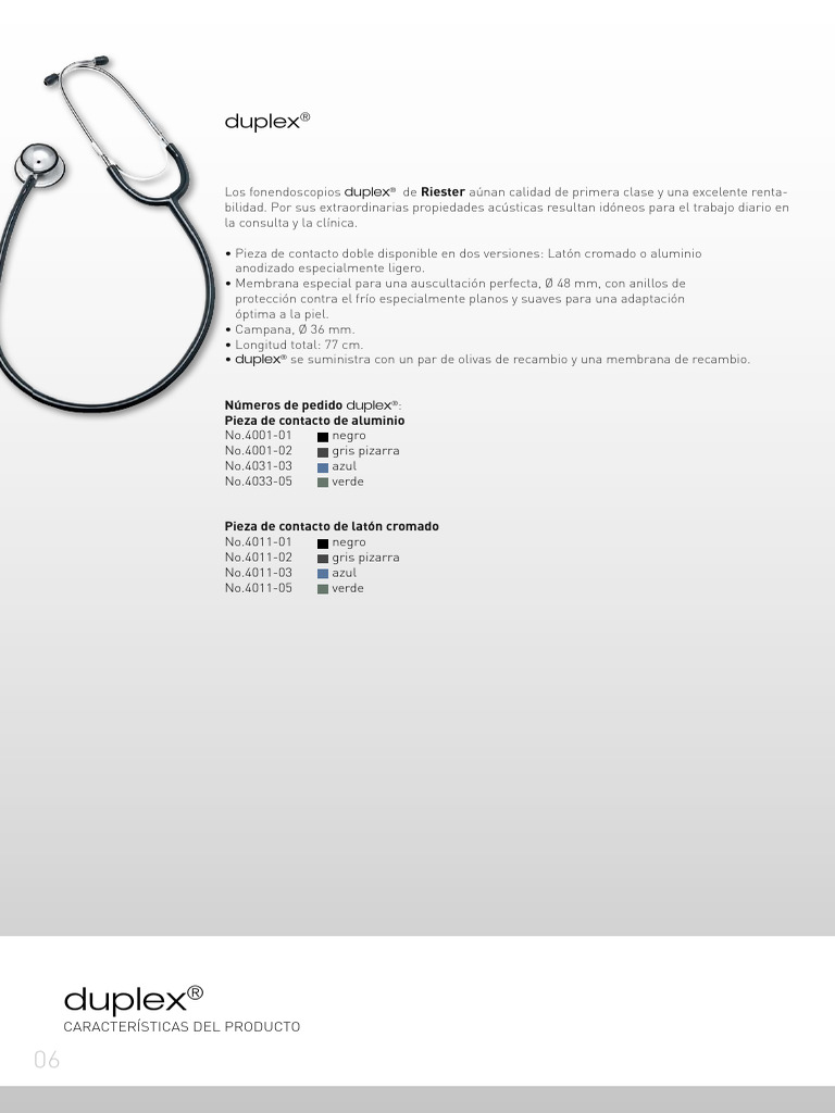 Fonendo Riester Duplex | PDF