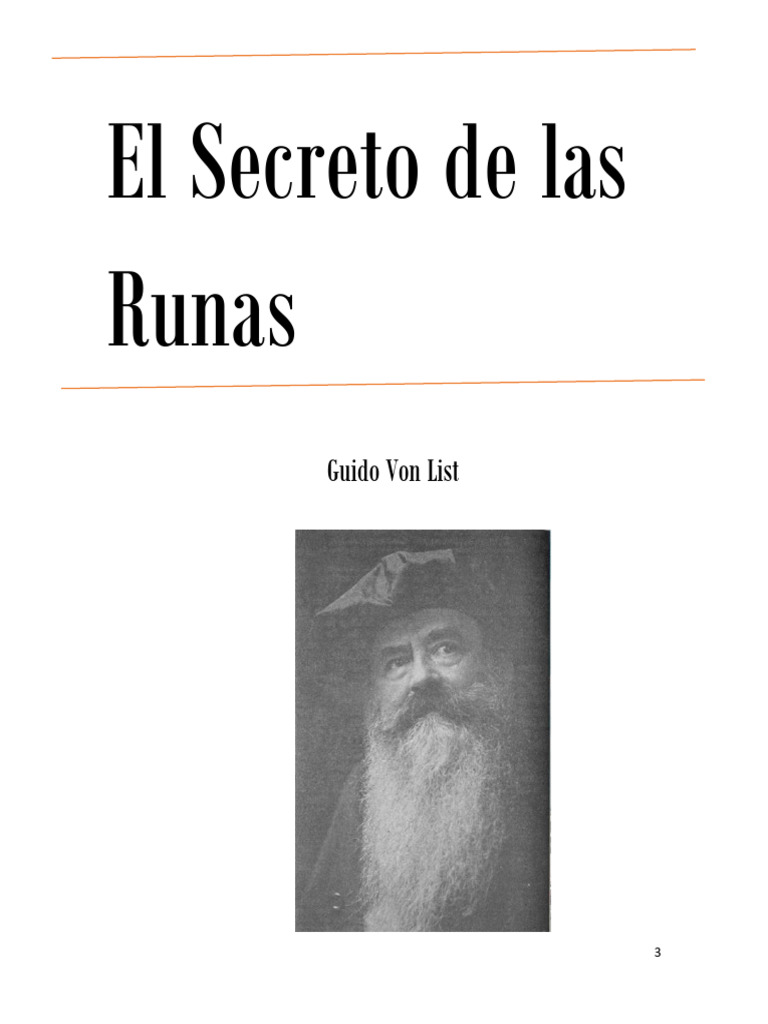 El Secreto de las Runas de Guido von List | PDF | Runas | Escritura
