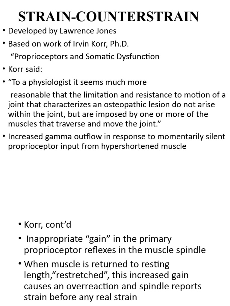STRAIN-COUNTERSTRAIN (1) | Download Free PDF | Neck | Pain