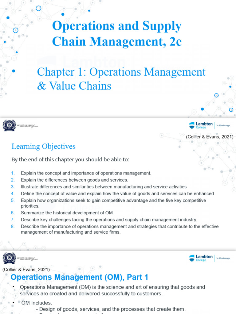 Operations Management and Value Chains | PDF | Operations Management ...