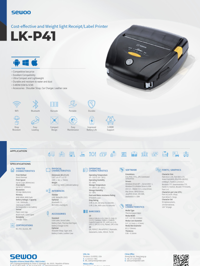 LK-P41 Leaflet | PDF | Printer (Computing) | Computer Engineering