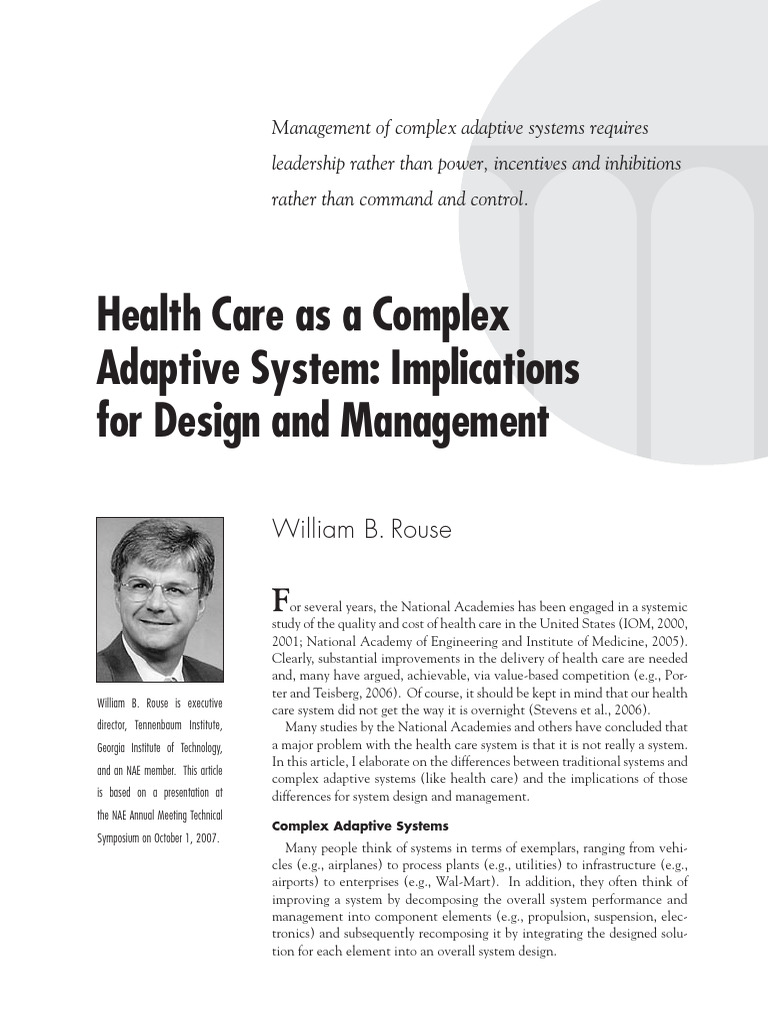 Healthcare_Complex_Adaptive_System | PDF | System | Behavior