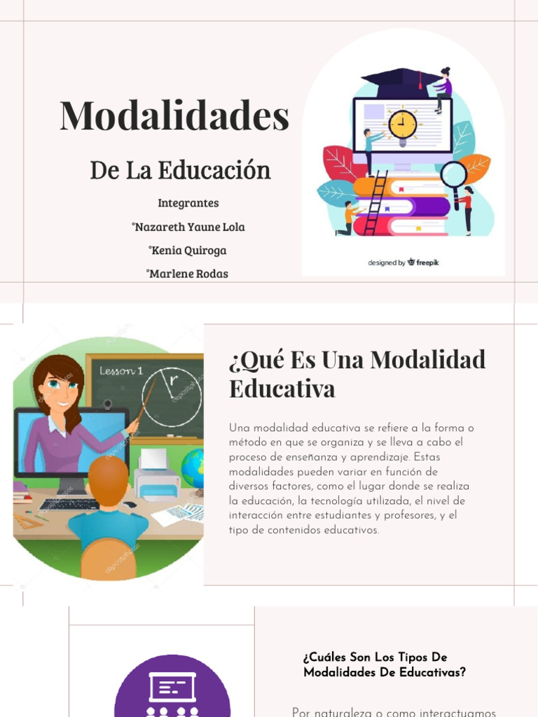 Modalidades Educativas y Sus Tipos | PDF | Aprendizaje | Informática