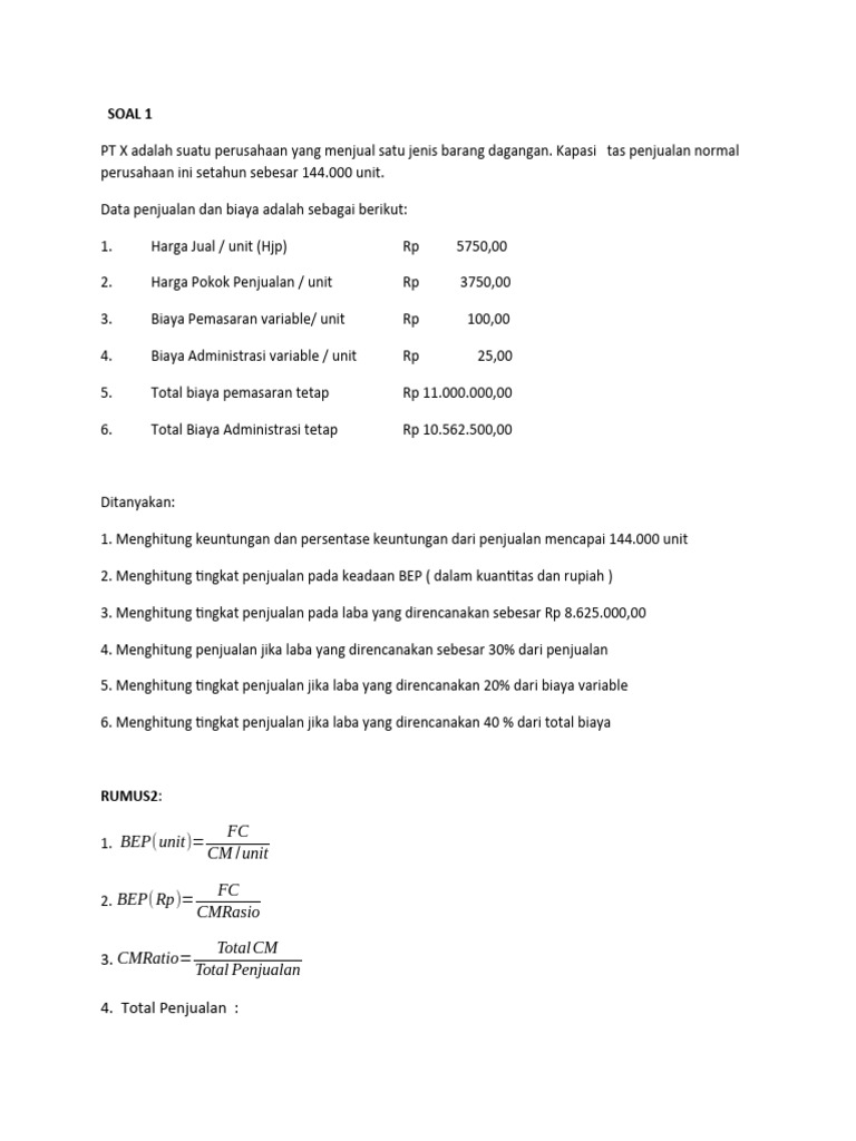 Latihan UAS AKMAN 2024 | PDF