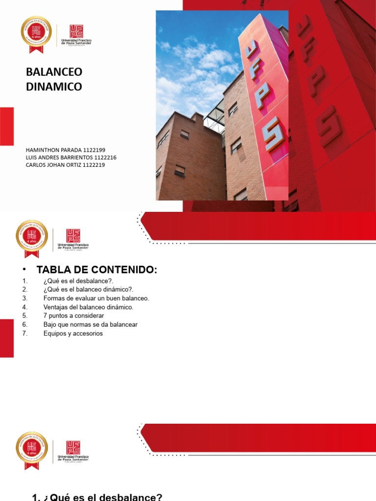 Balance Dinamico Expo. | PDF | Inalámbrico | Rodamiento (Mecánico)