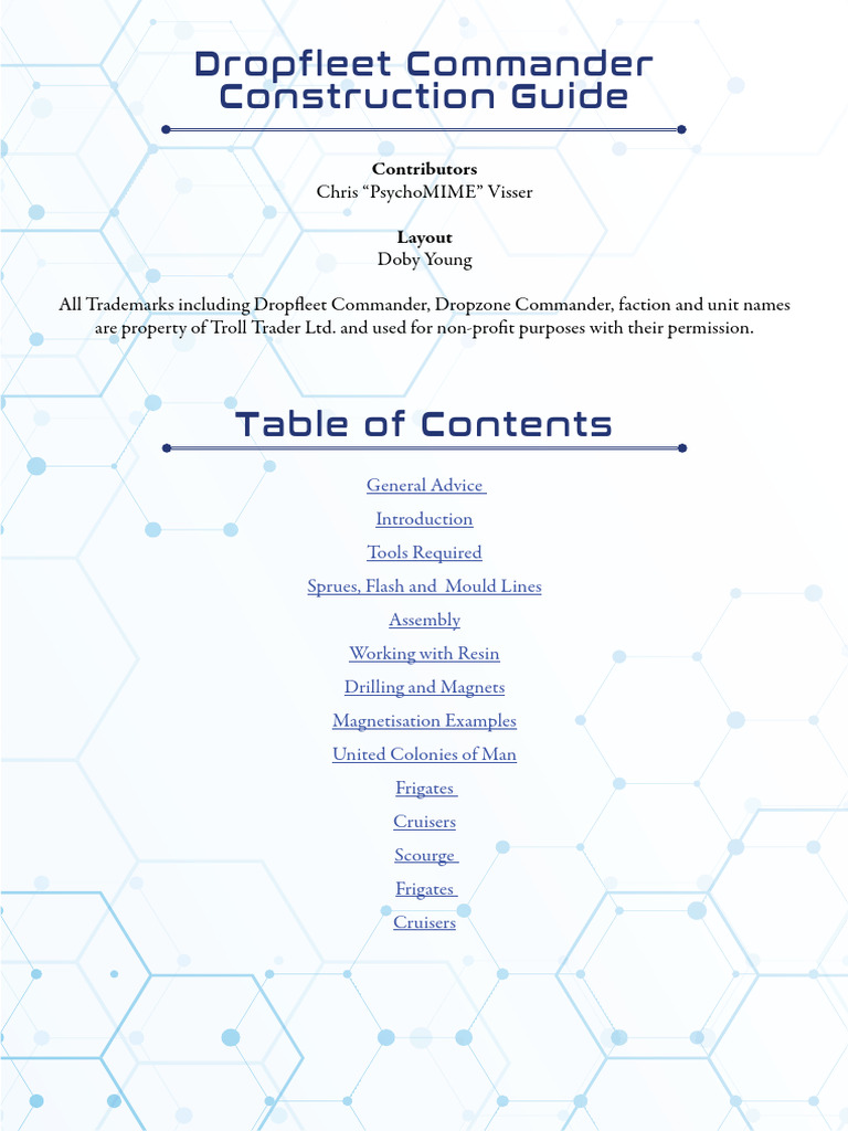 Dropfleet Commander Construction Guide | PDF | Frigate | Magnetism