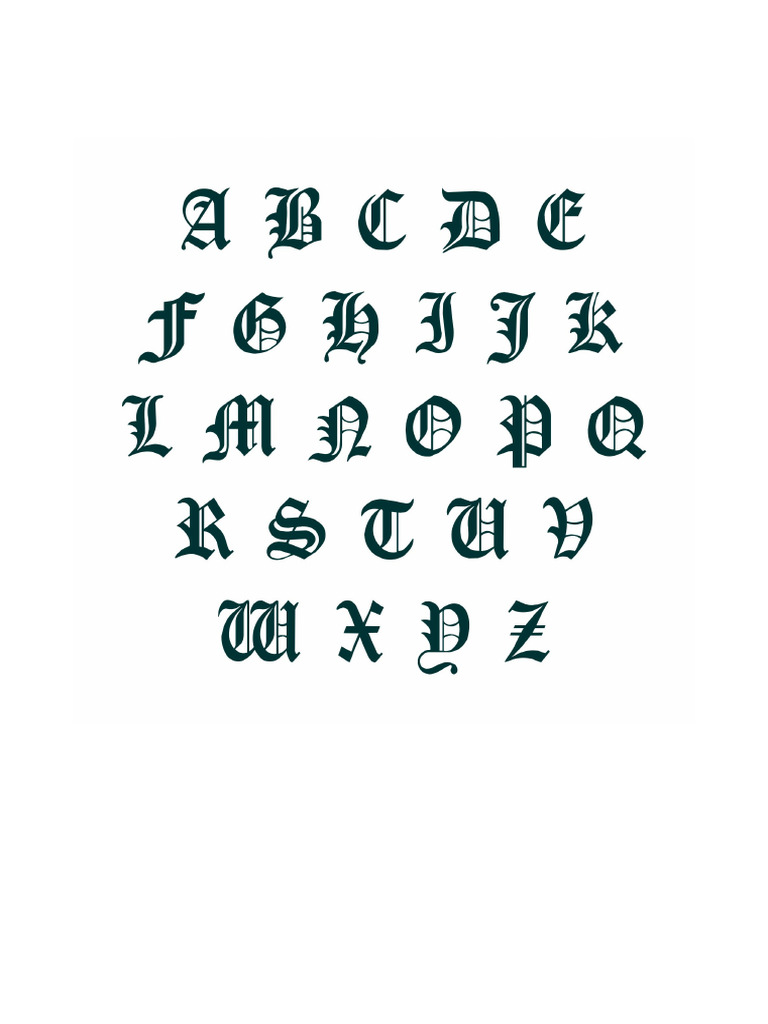 Printablee.com Printable Old English Letters Alphabet 366110.Jpg | PDF