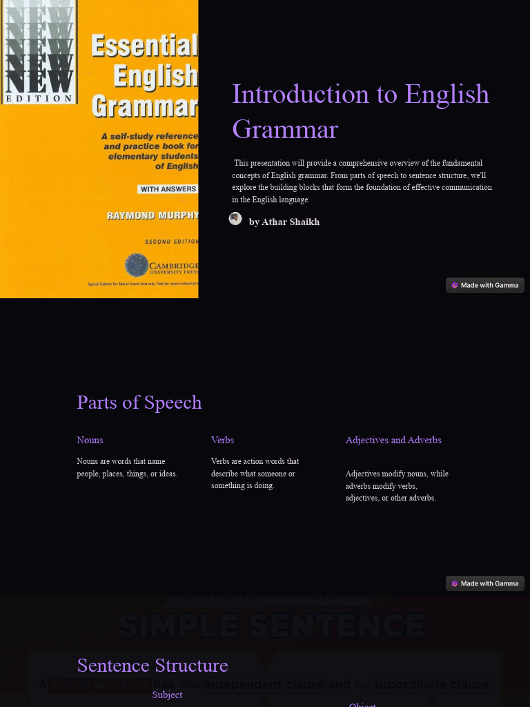 Introduction To English Grammar | PDF | English Grammar | Noun