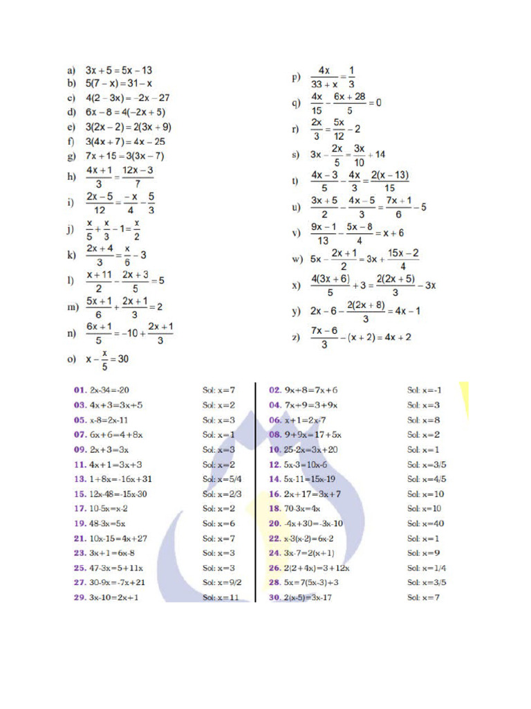 Practica de Ecuaciones | PDF