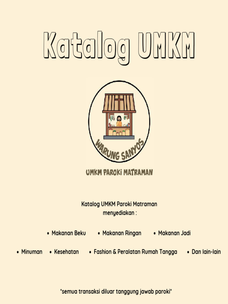 Katalog UMKM Binaan Seksi PSE Paroki Matraman 1632225029 | PDF