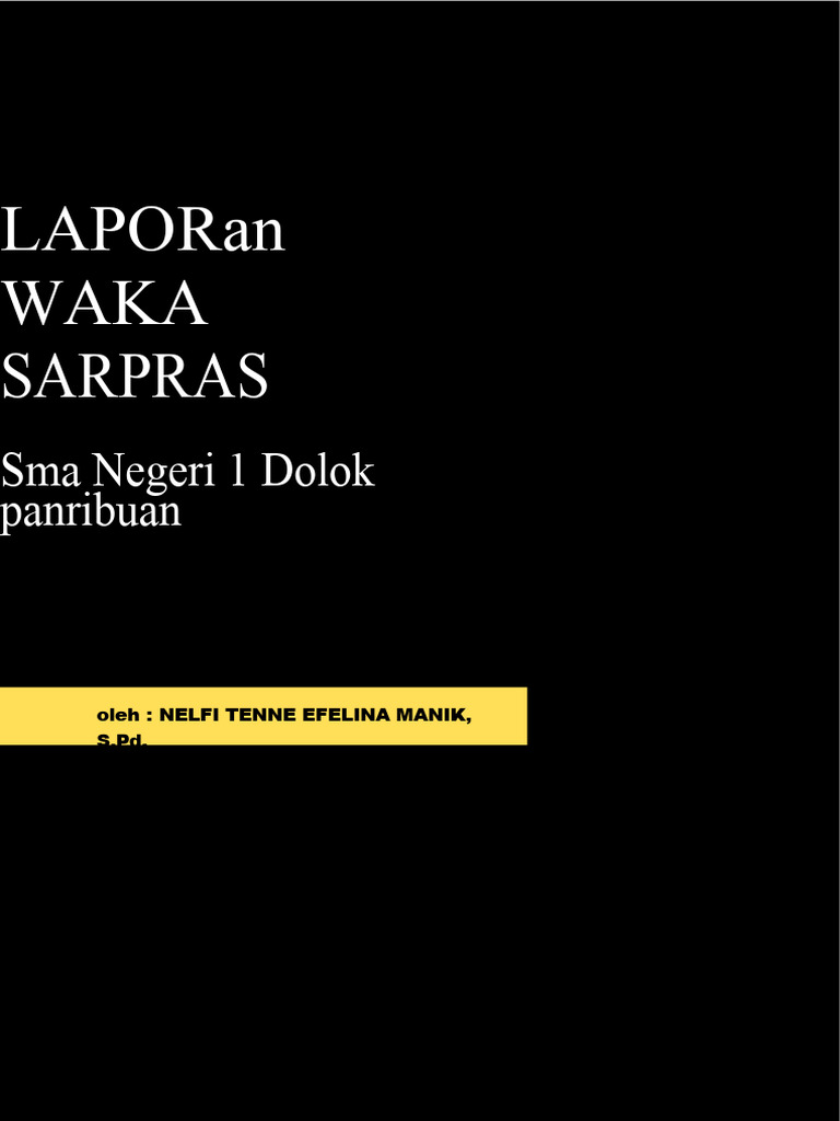 Laporan Waka Sarpras | PDF