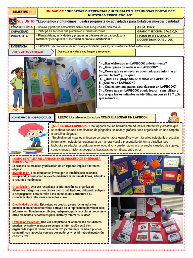 PRACT.5 Lapbook UNI-03 2dOABCD ROCIO | PDF | Creatividad | Diseño