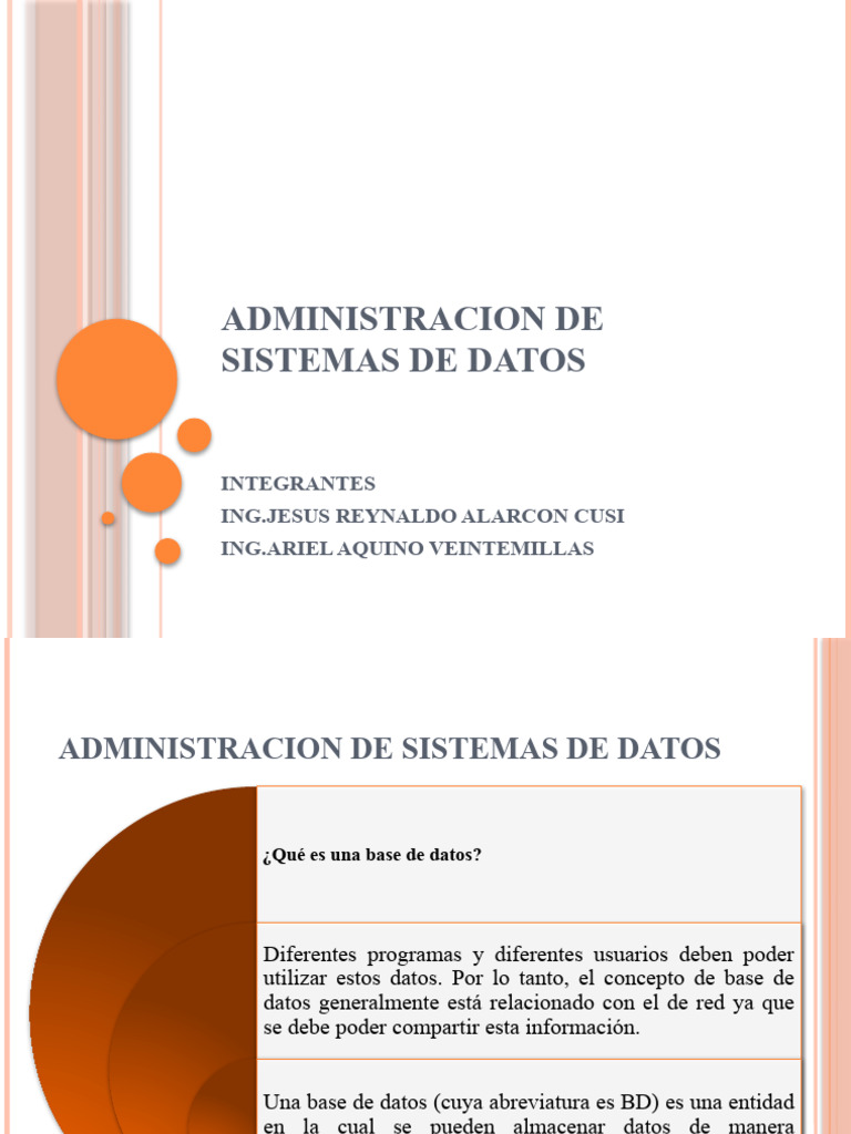 Administracion de Sistemas de Datos | PDF | Bases de datos | Servidor SQL de Microsoft